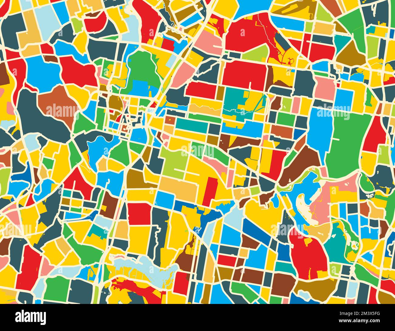Colorful map of a city Stock Vector Image & Art - Alamy