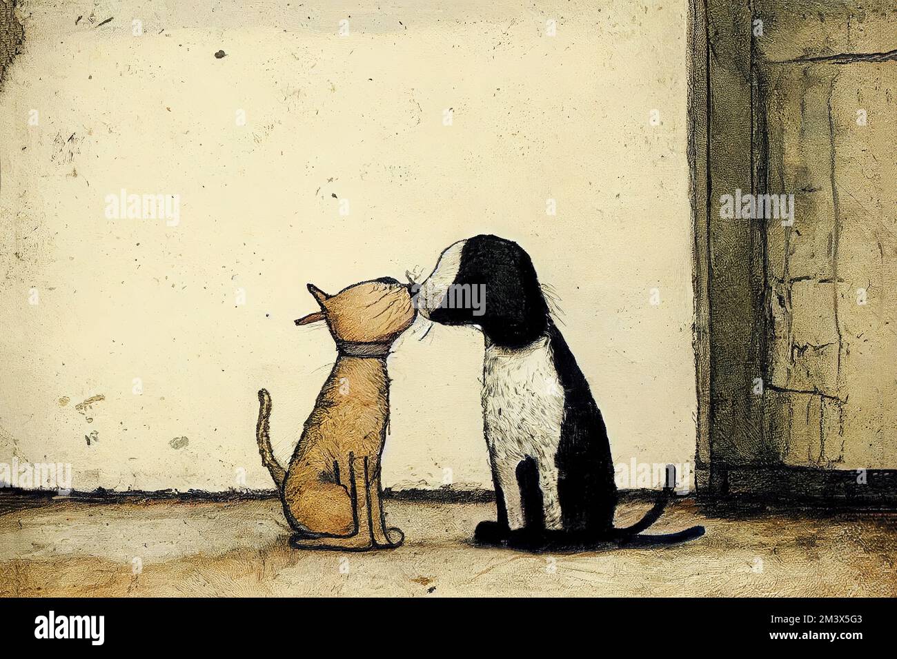 Dog kissing a cat hi-res stock photography and images - Alamy