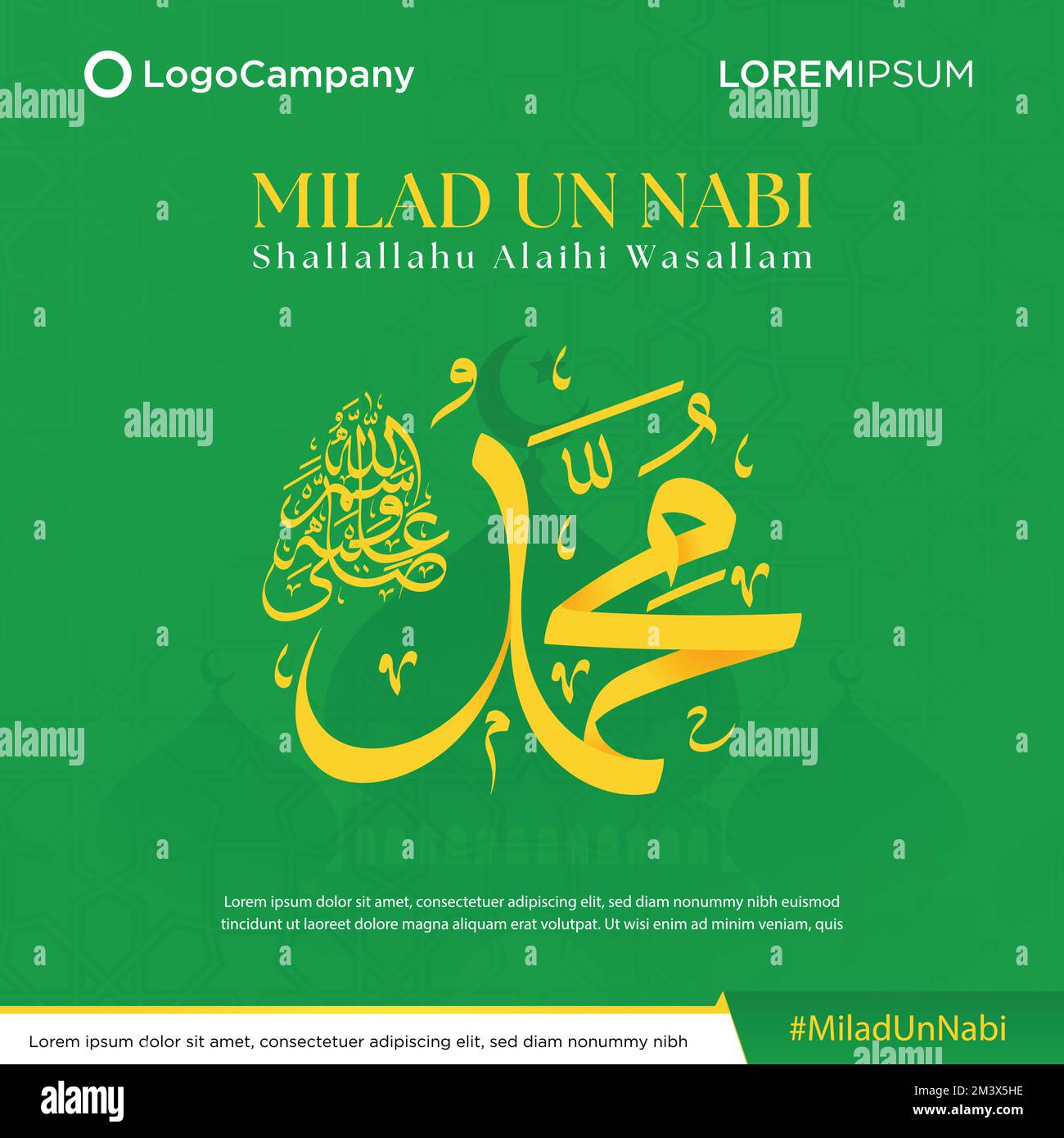 A vector illustration of the Milad un nabi - birthday of prophet ...