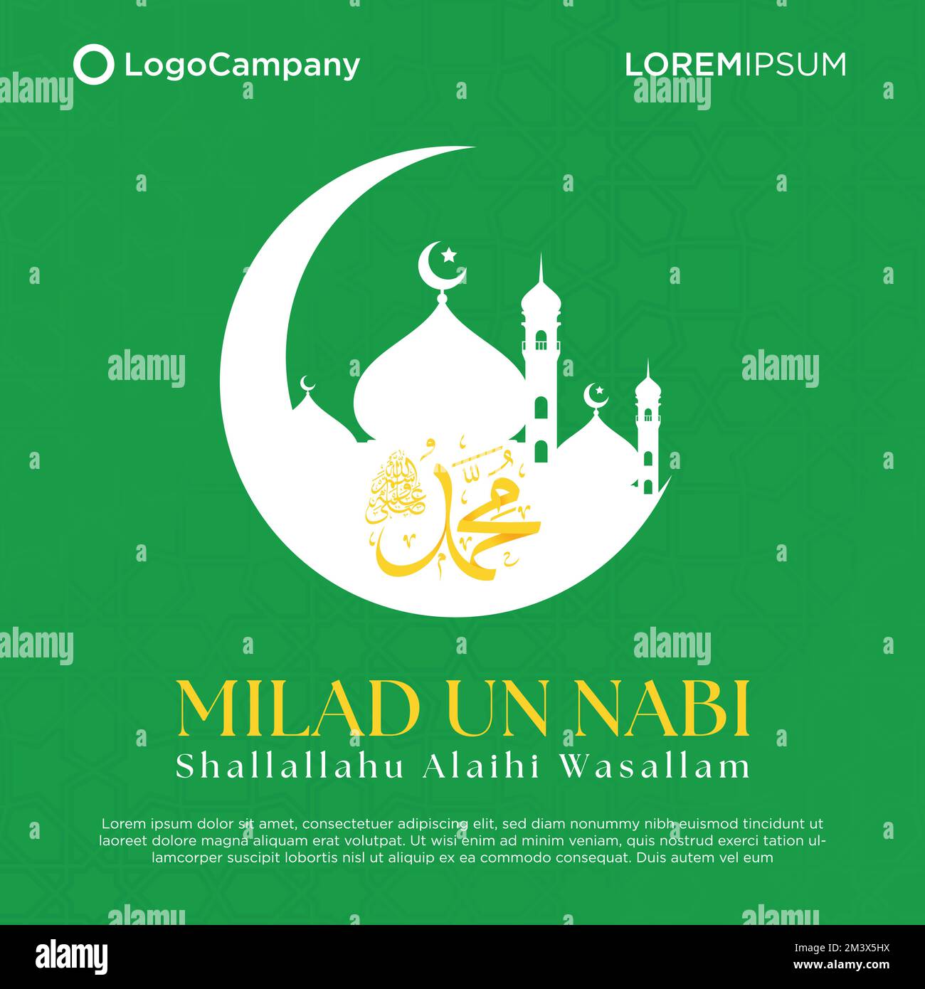 A vector illustration of the Milad un nabi - birthday of prophet ...