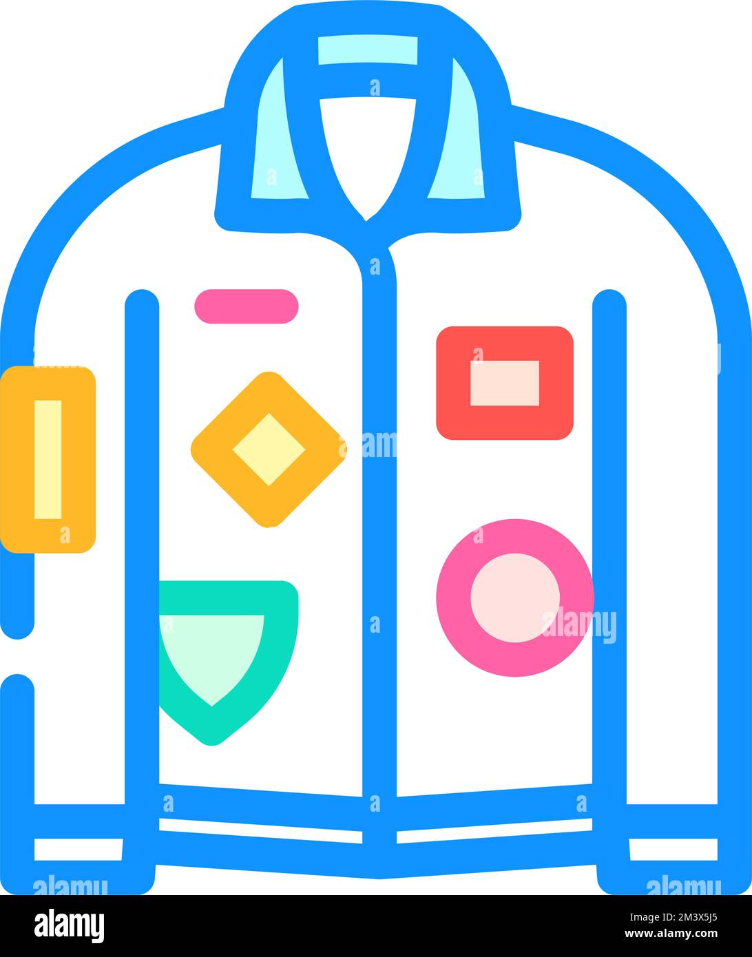 badge denim color icon vector illustration Stock Vector Image & Art - Alamy