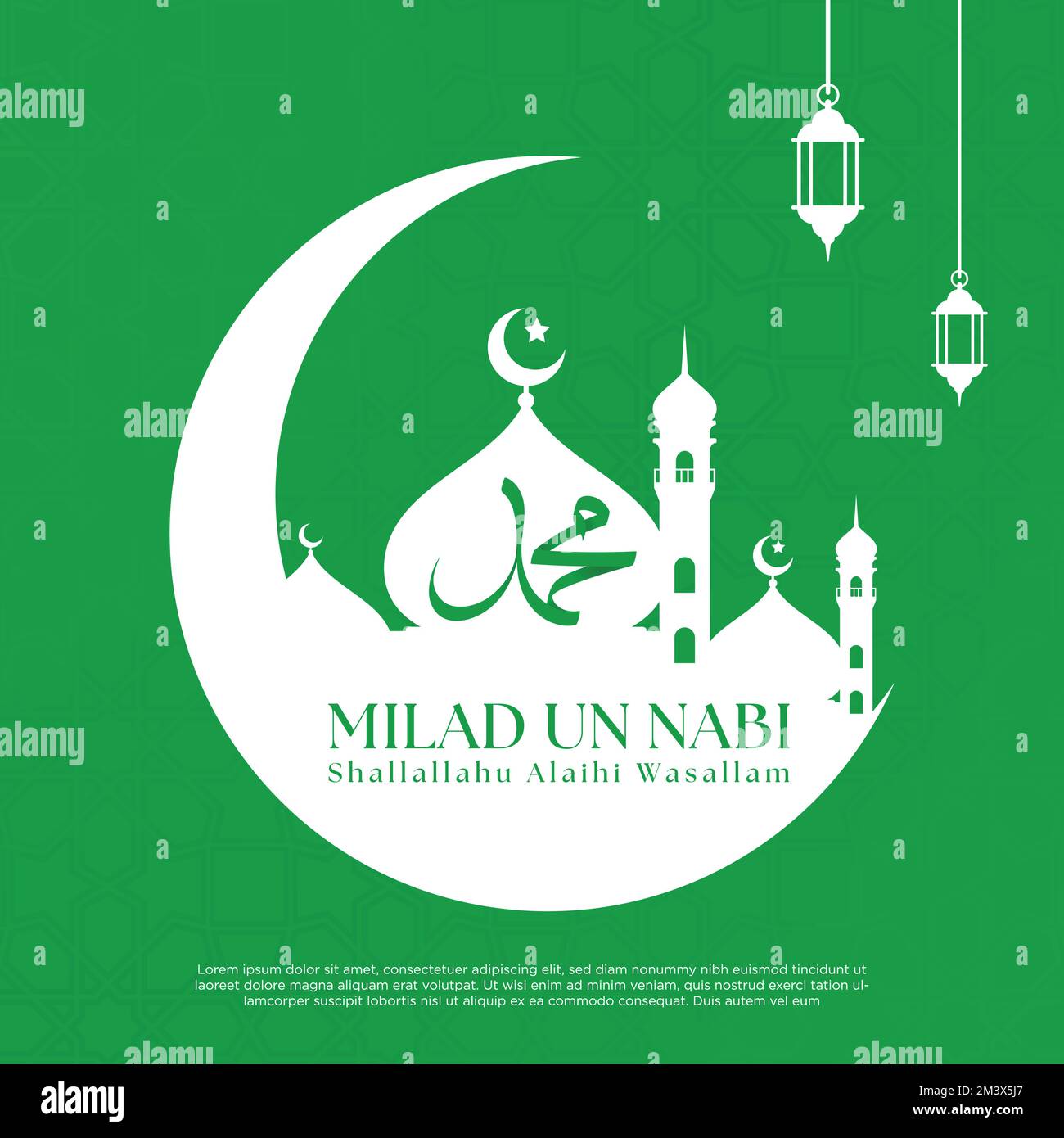 A vector illustration of the Milad un nabi - birthday of prophet ...