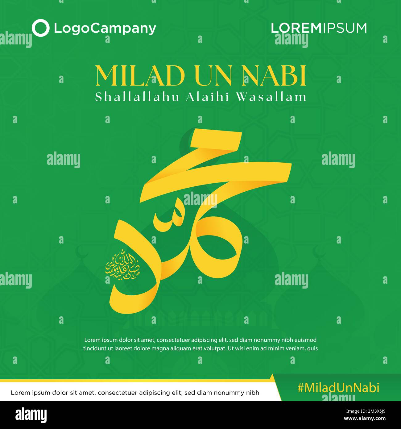 A vector illustration of the Milad un nabi - birthday of prophet ...