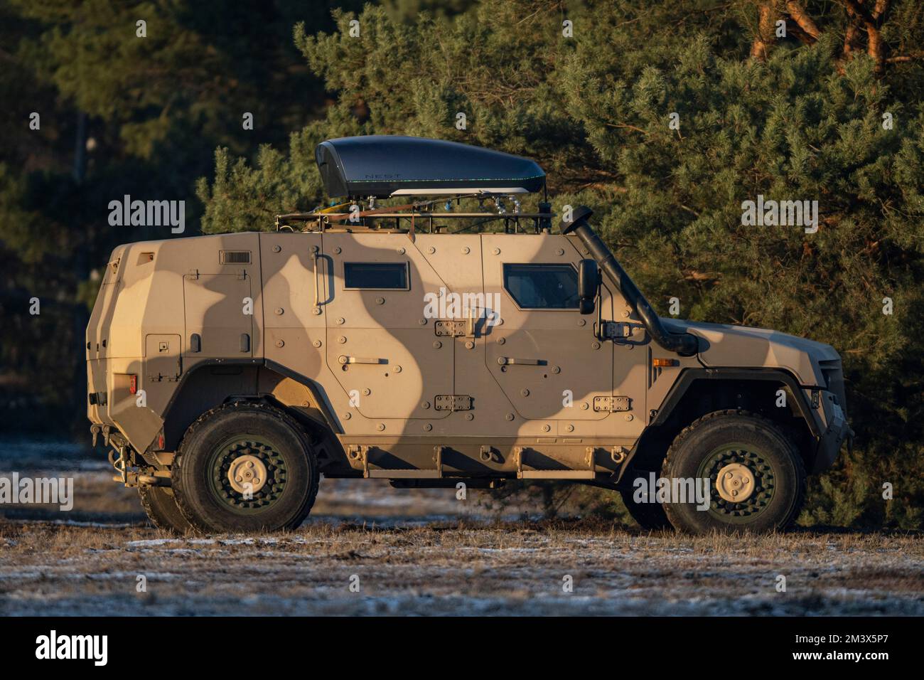 15 December 2022, Brandenburg, Brück: An AMPV manufactured by Krauss ...