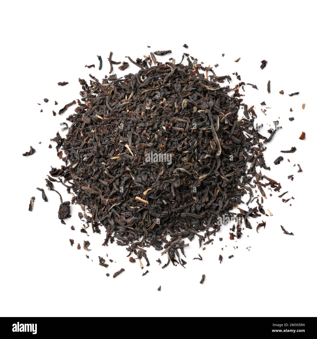 Heap of Golden Garden Estate Ceylon Tea close up isolated on white ...
