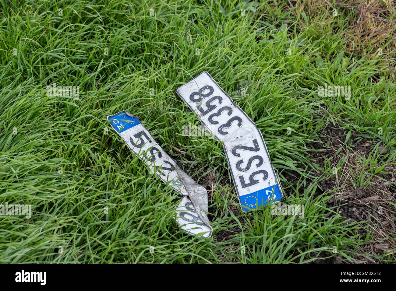 Melnik, CZ - 03 October 2022: vehicle registration numbers abandoned on ...
