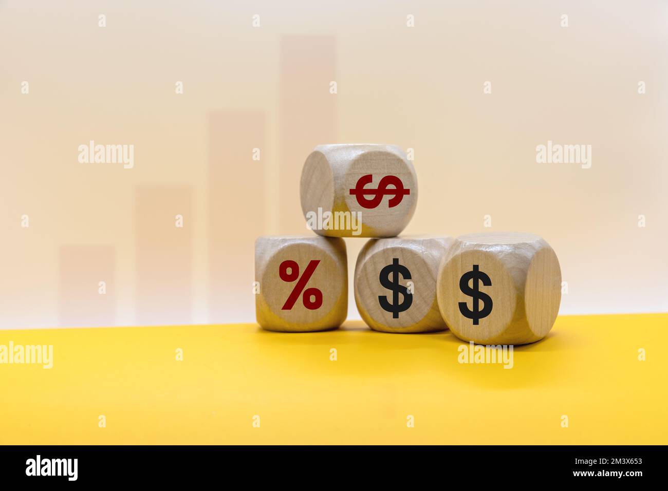 Wooden blocks interest rates hi-res stock photography and images - Alamy