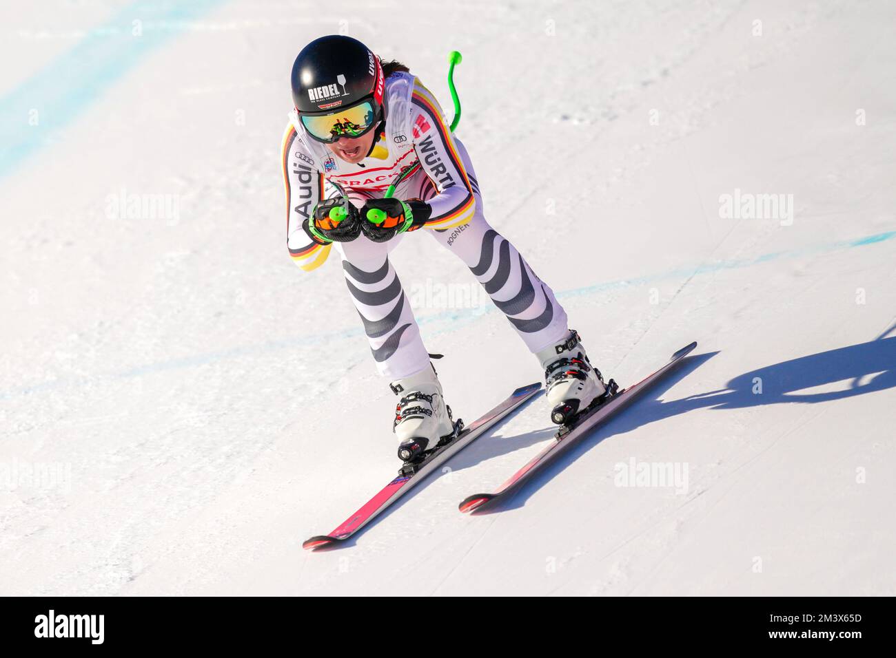 ST MORITZ, SWITZERLAND - DECEMBER 17: Kira Weidle of Germany in action ...