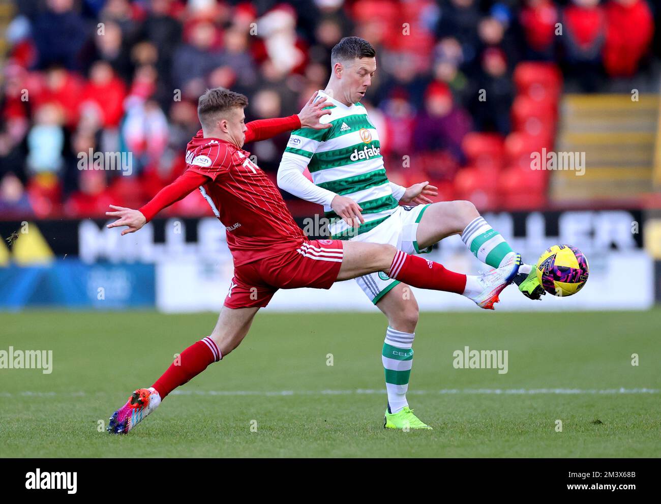 Celtic's Callum McGregor (right) and Aberdeen's Connor Barron battle ...