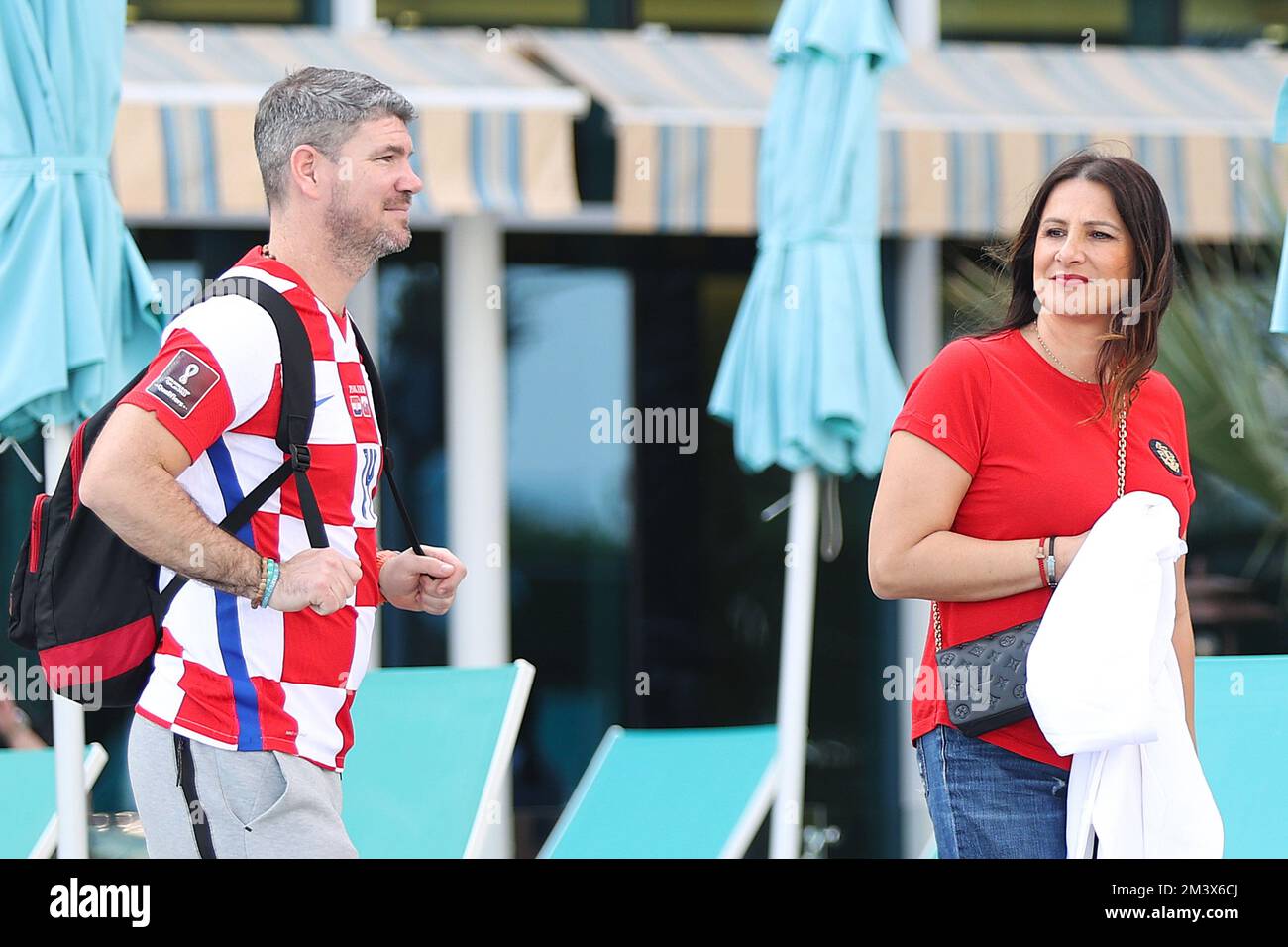 Davorka Dalic, wife of Croatia Head Coach Zlatko Dalic is seen prior ...