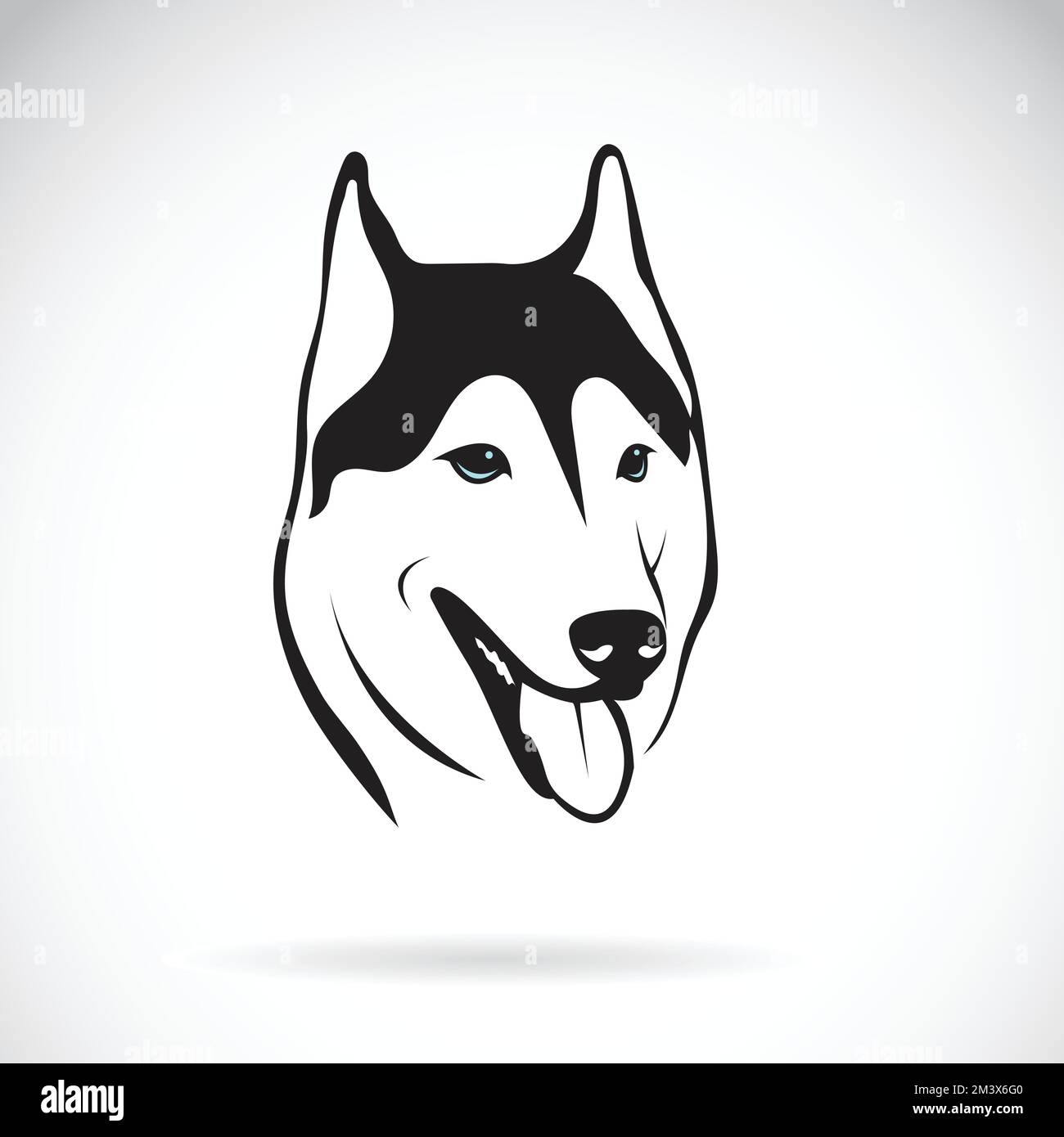 Vector of siberian husky dog head design on white background. Pet ...
