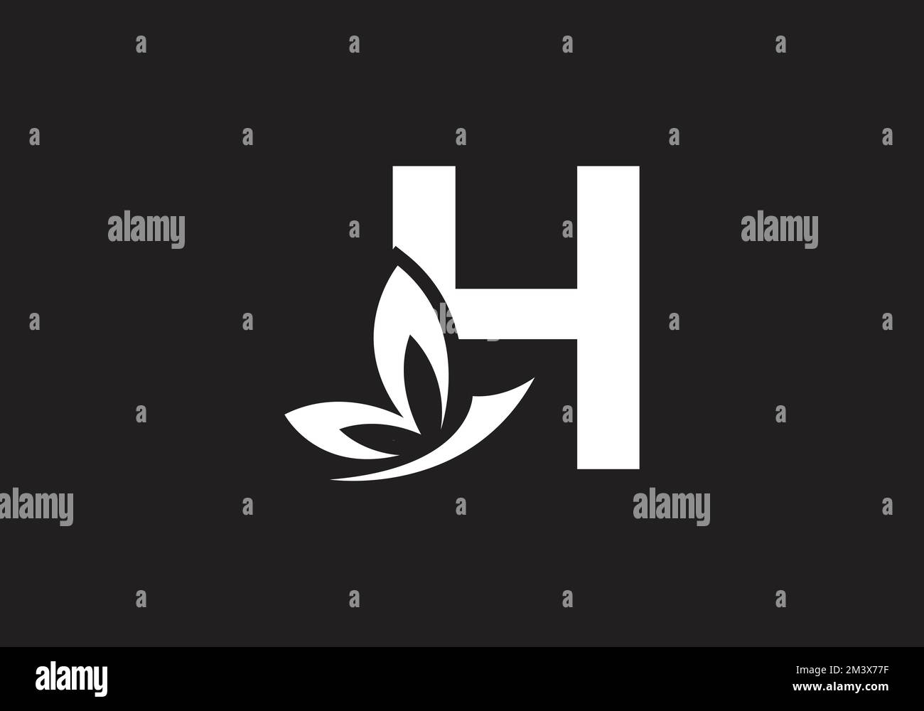 this is a letter H butterfly symbol logo design Stock Vector Image ...