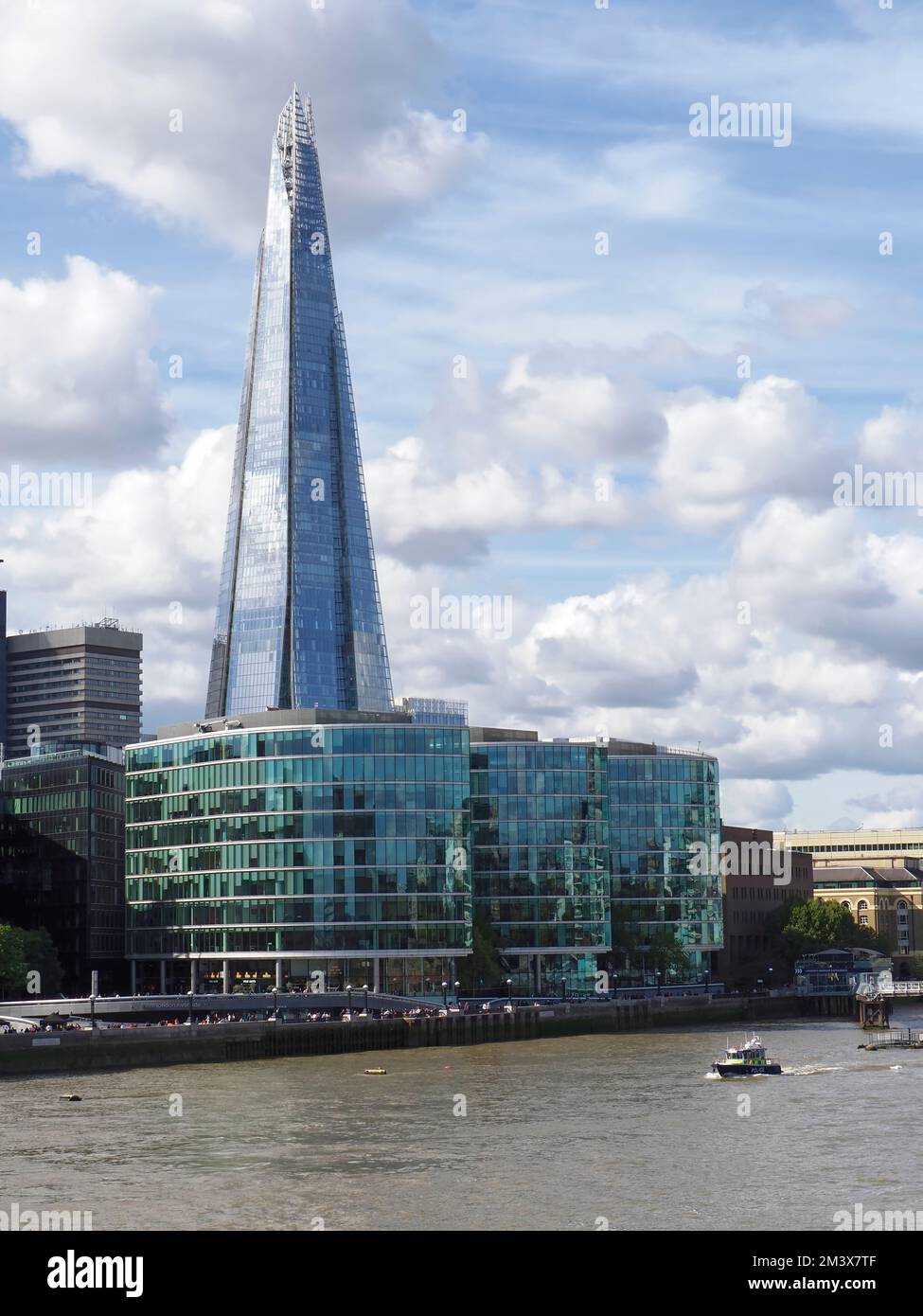 The Shard by architect Renzo Piano, towers over the river Thames,London ...