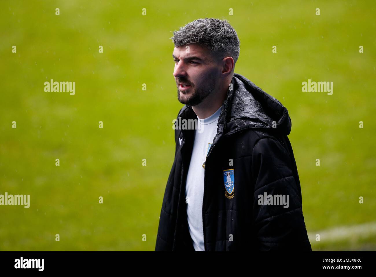Callum Paterson #13 of Sheffield Wednesday arrives for the Sky Bet ...