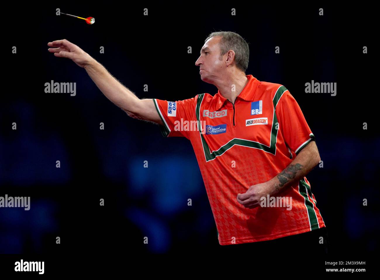 Richie Burnett during his match against Adam Gawlas during day three of ...