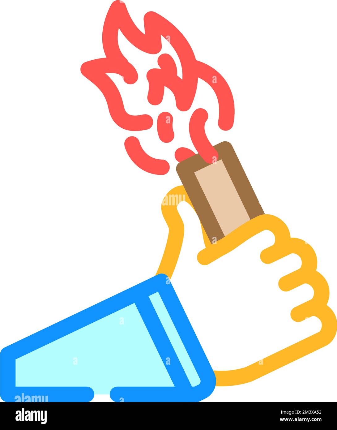 flare fire color icon vector illustration Stock Vector Image & Art - Alamy