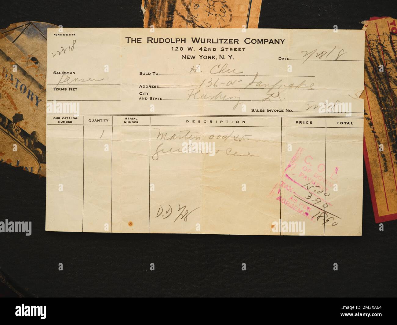 Martin guitar receipt hi-res stock photography and images - Alamy
