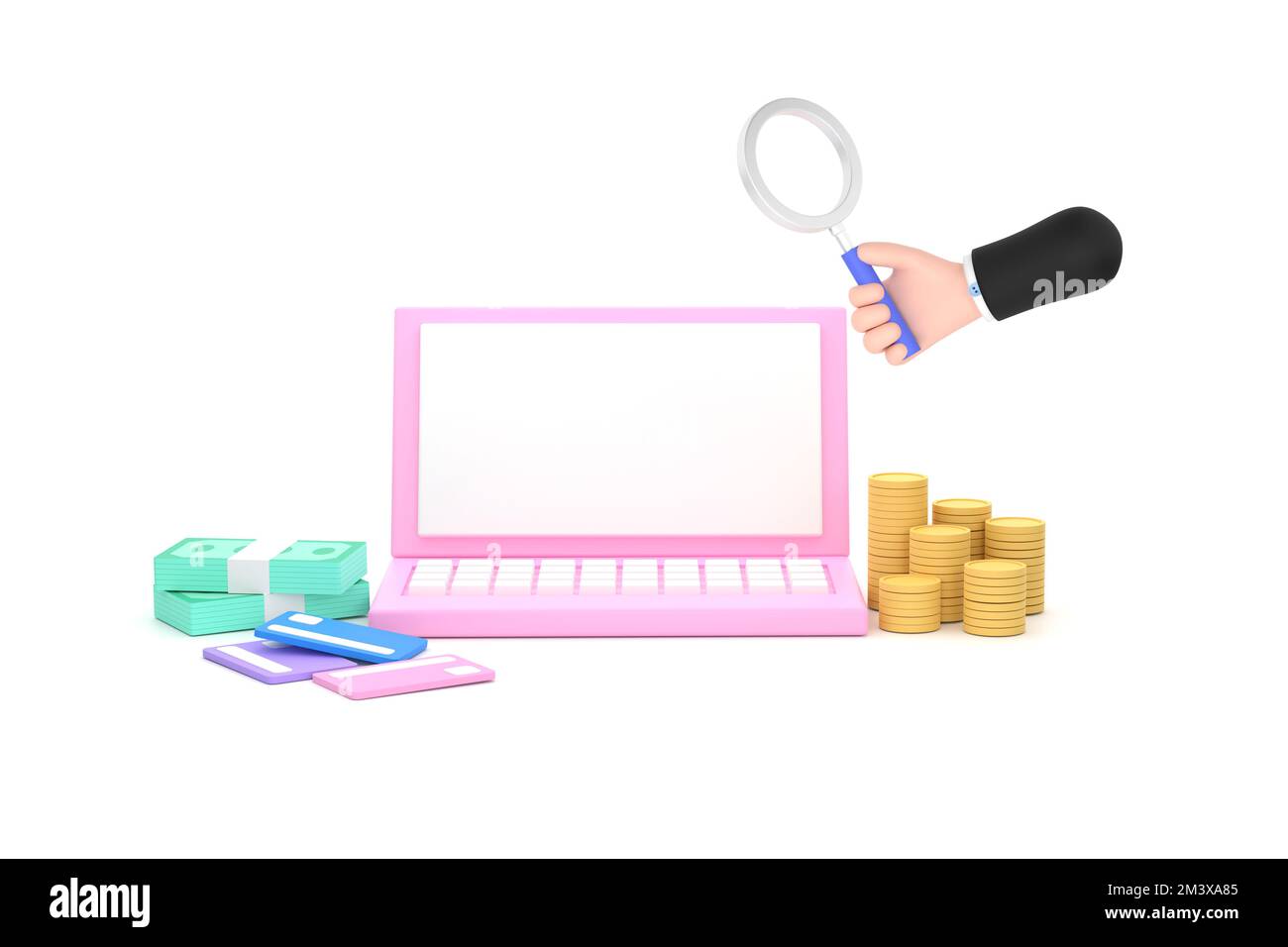 Cartoon computer technology work device Cut Out Stock Images & Pictures ...