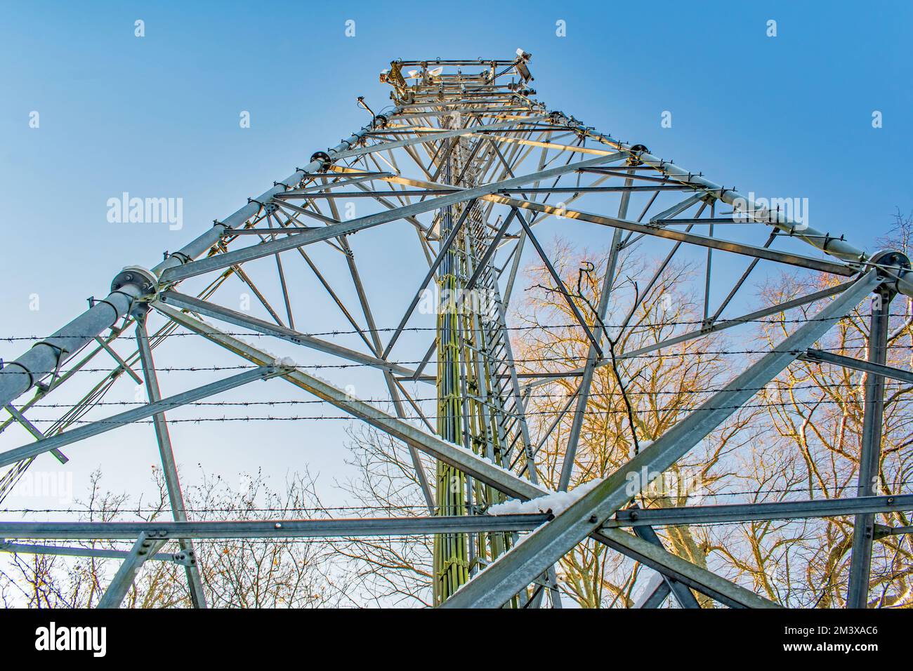 Low angle view of communication tower hi-res stock photography and ...
