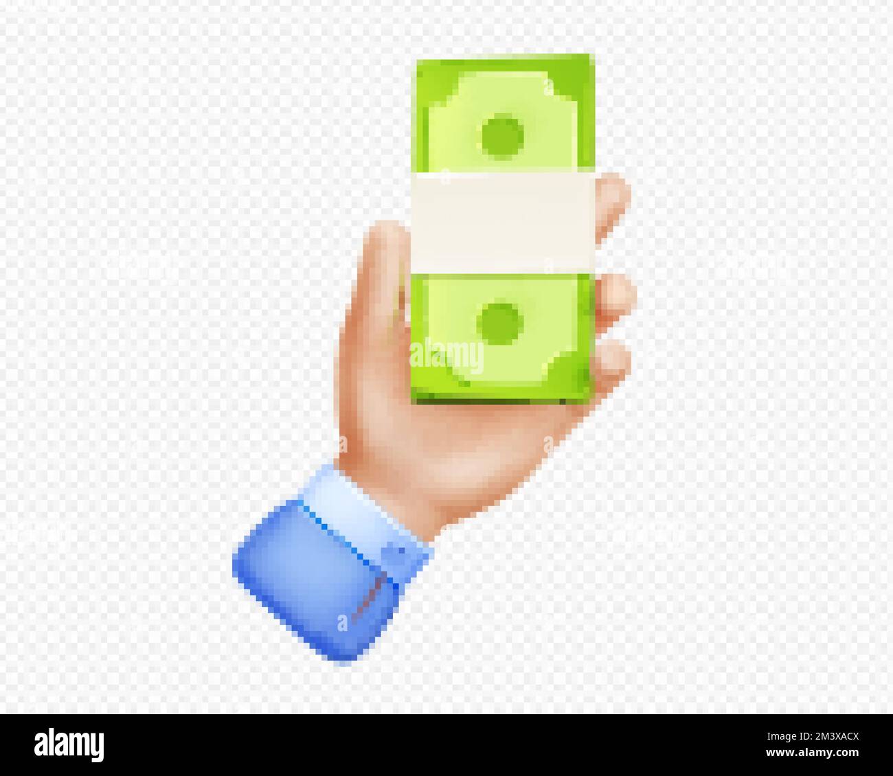 Businessman hand with money bundle png isolated on transparent ...