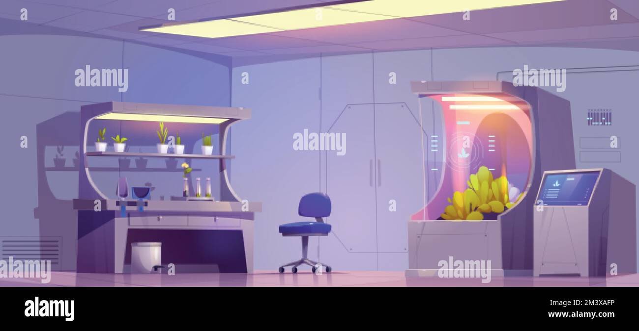 Biology laboratory for plants research, science tests and experiments ...