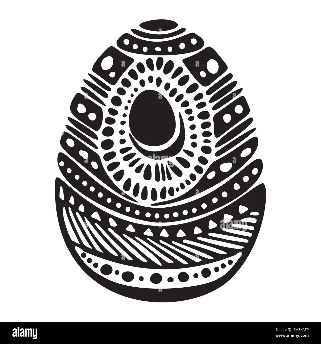 Linocut easter egg quirky vector Stock Vector Image & Art - Alamy