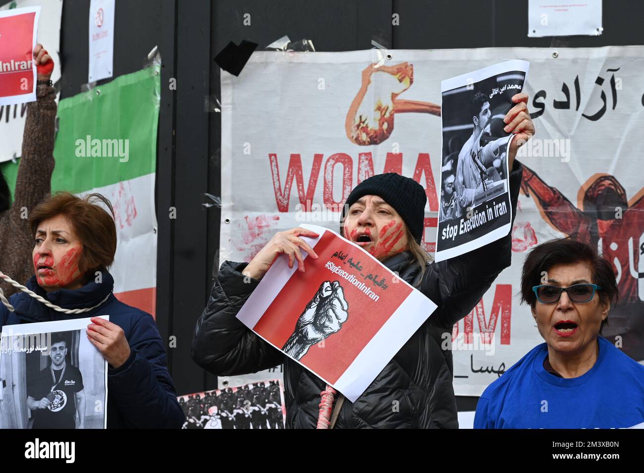 London, UK. 17th December 2022. Women’s protest dance in support of ...