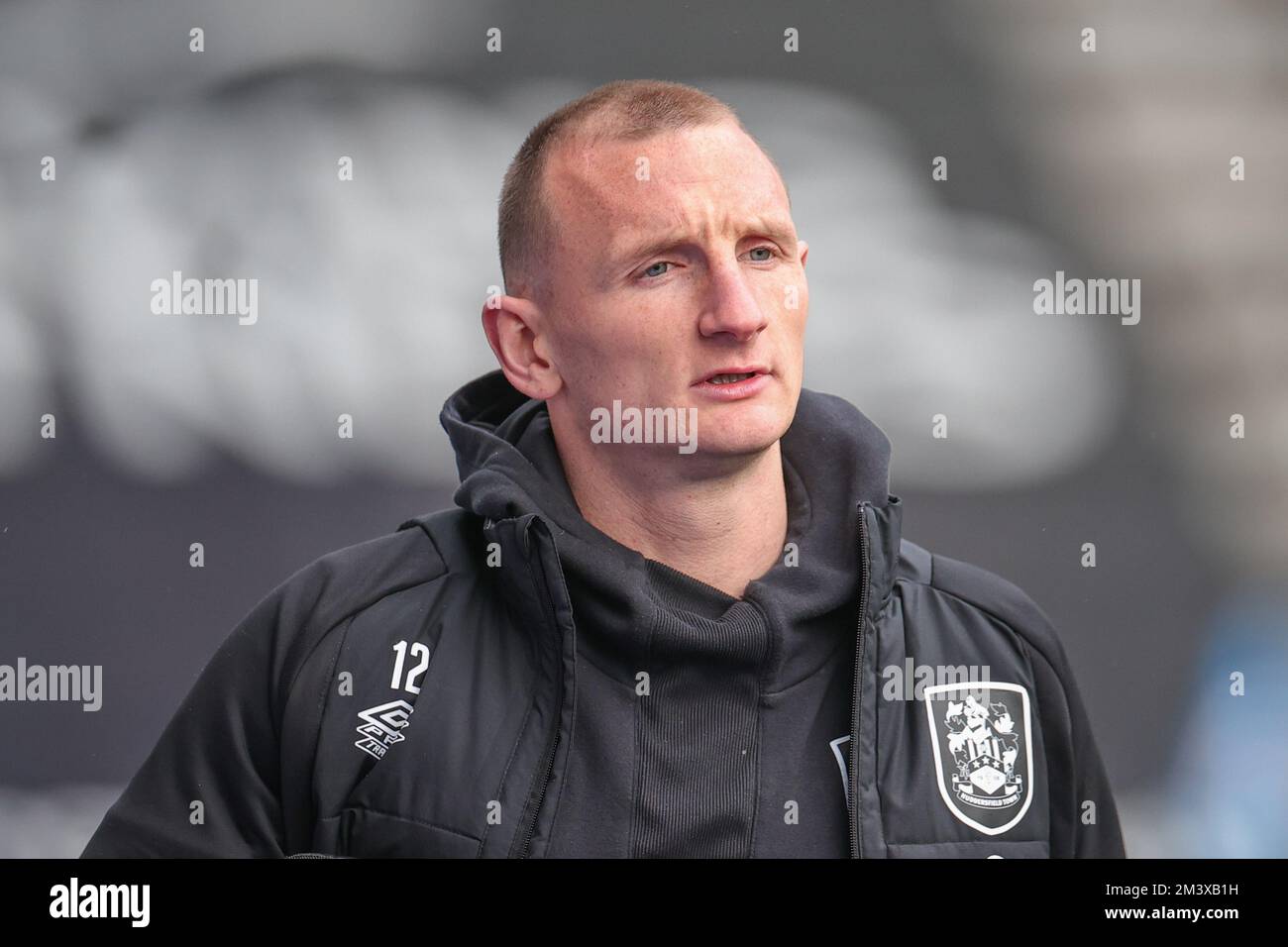 William Boyle #12 of Huddersfield Town arrives ahead of the Sky Bet ...