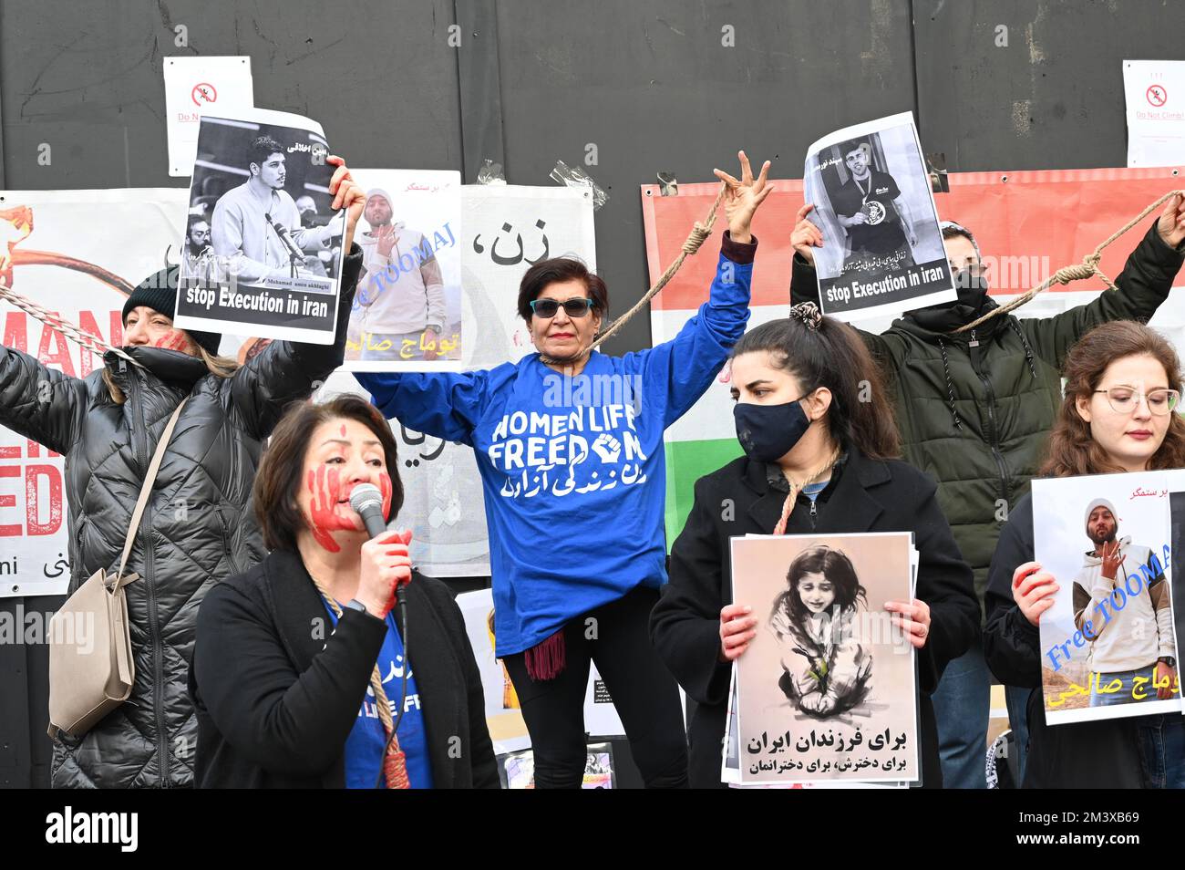London, UK. 17th December 2022. Women’s protest dance in support of ...