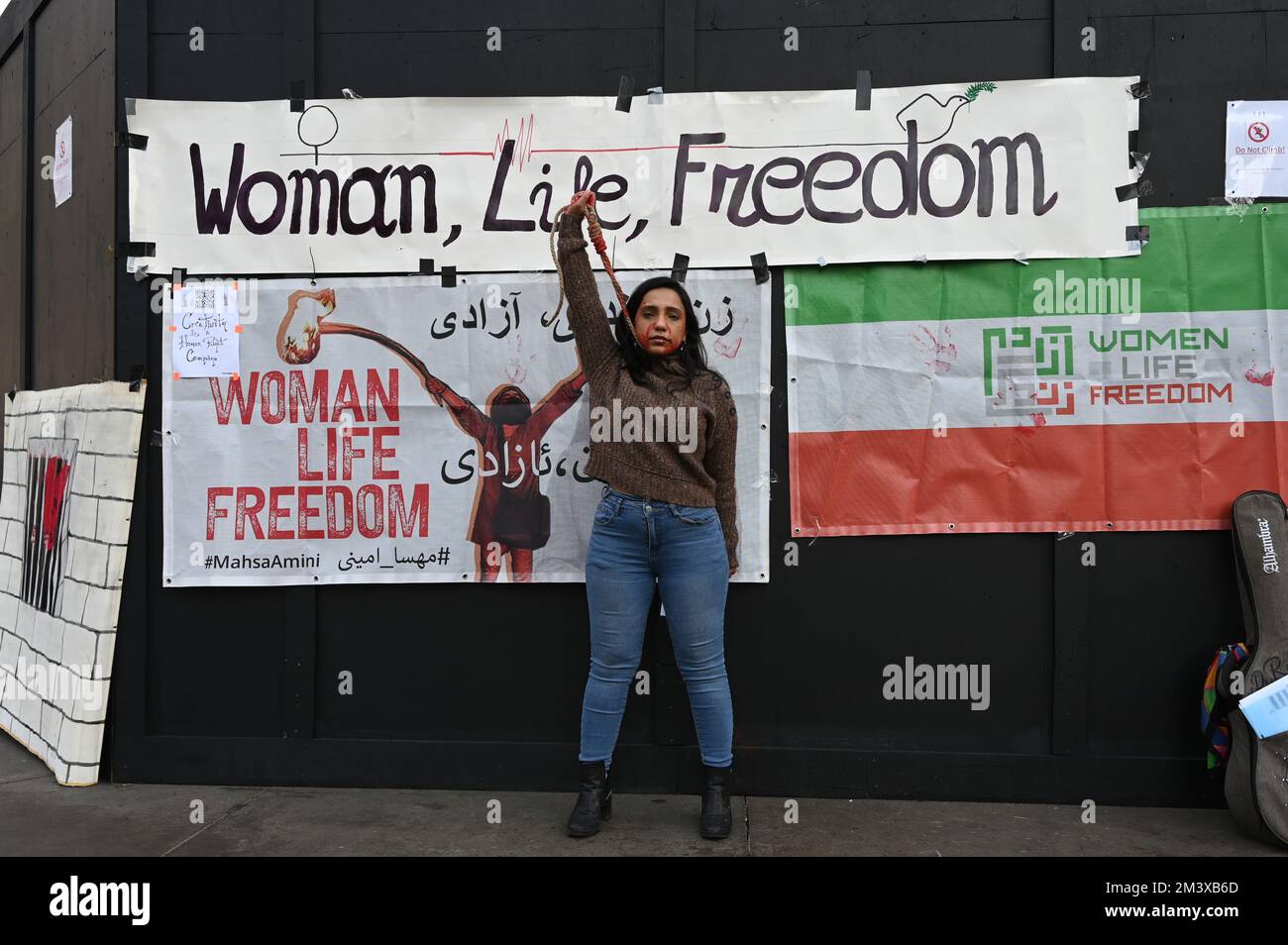London, UK. 17th December 2022. Women’s protest dance in support of ...