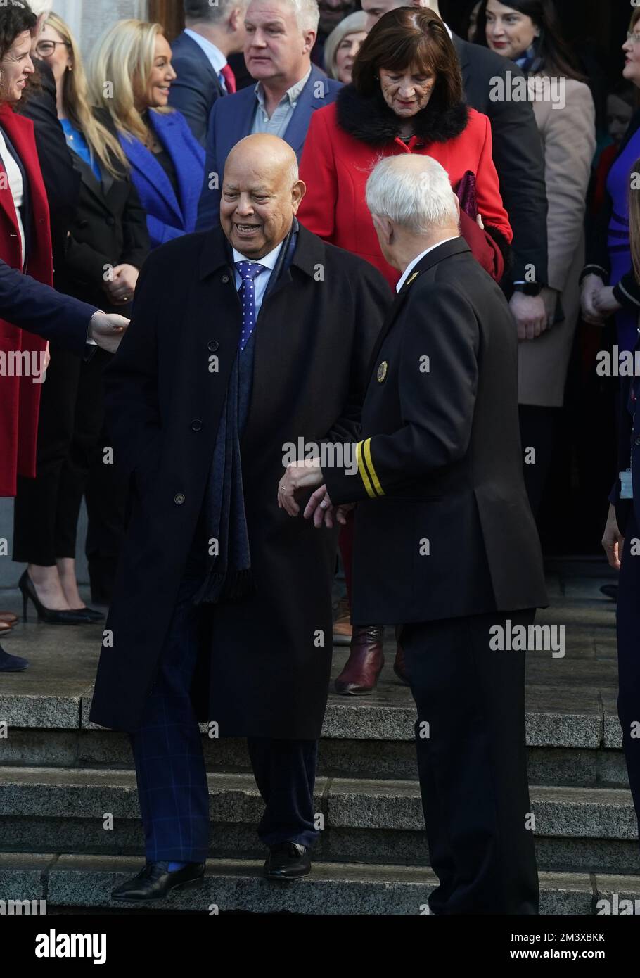 Leo Varadkar 's father Ashok Varadkar and mother Miriam Varadkar leave ...