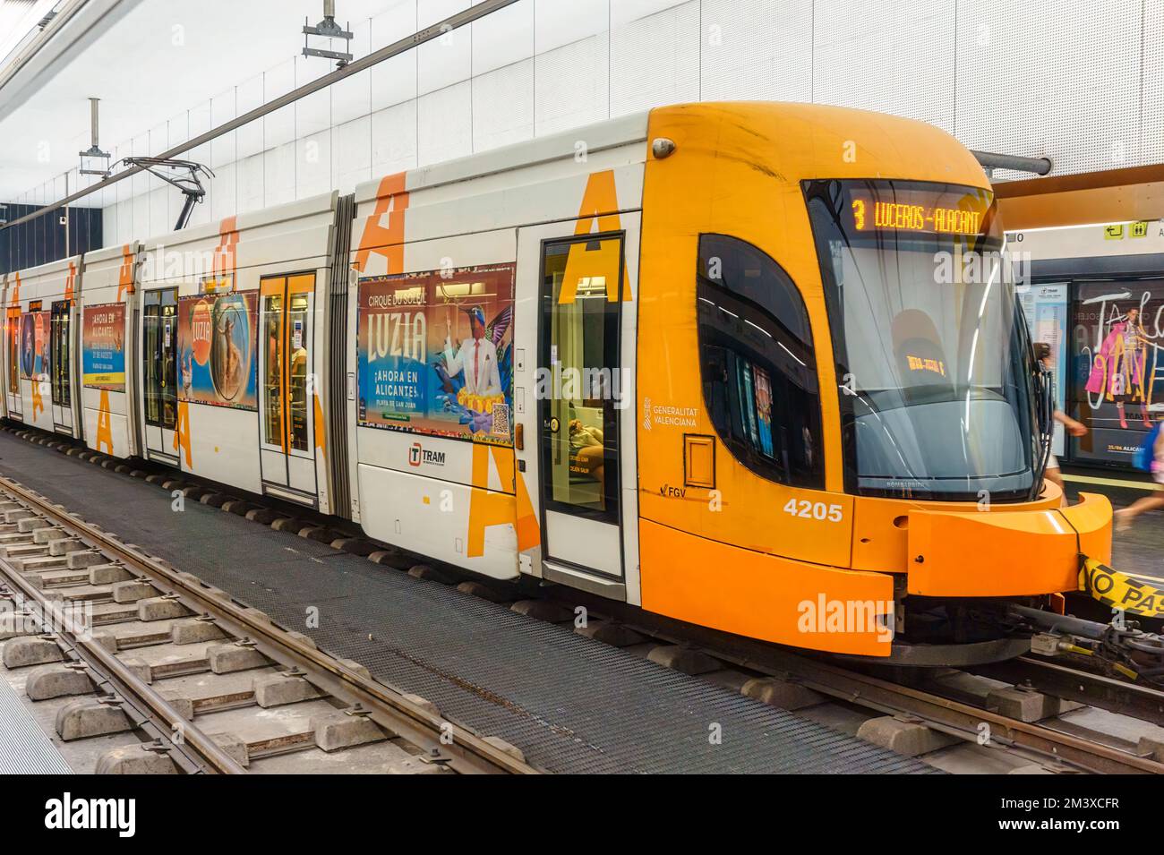 Light rail transportation in Benidorm, Spain Stock Photo - Alamy