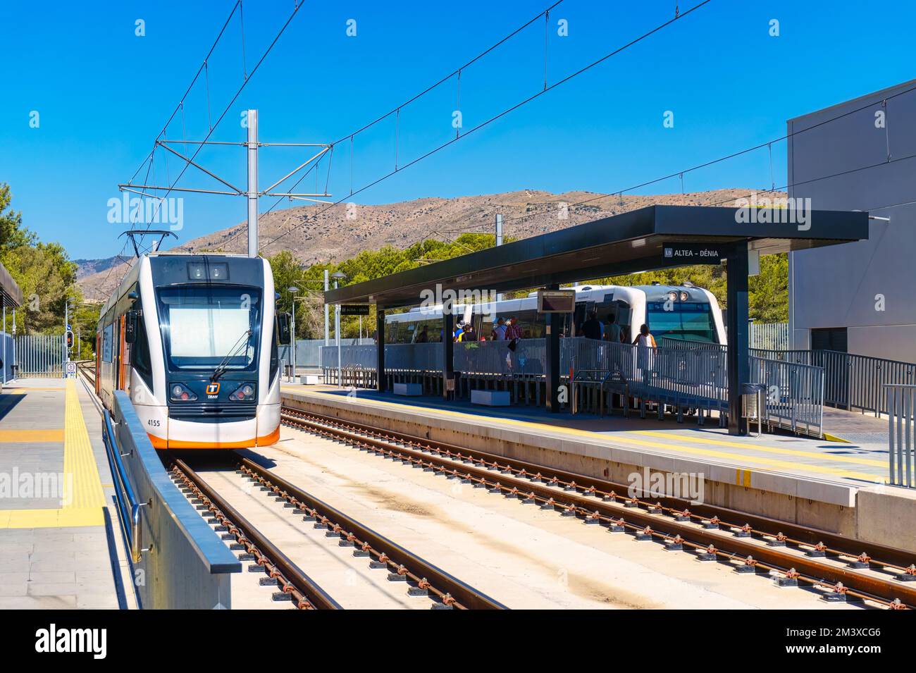 Light rail transportation in Benidorm, Spain Stock Photo - Alamy