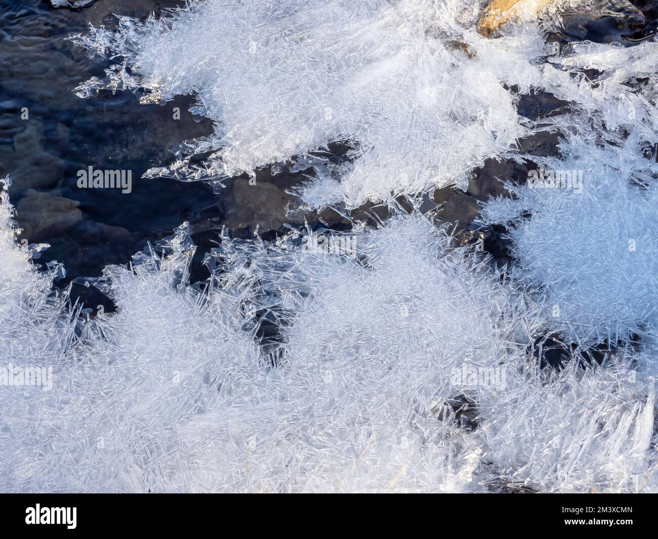 Patterns in a Frozen stream in Langdale, Lake District, UK Stock Photo - Alamy