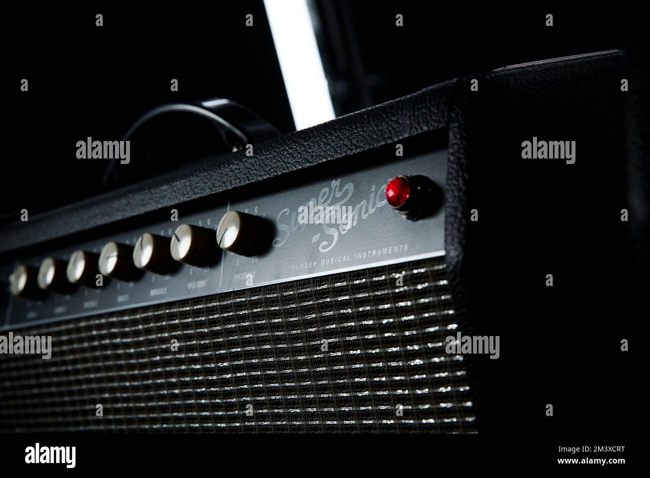 Fender Super Sonic bass guitar amplifiers used by Mike Kerr of Royal ...