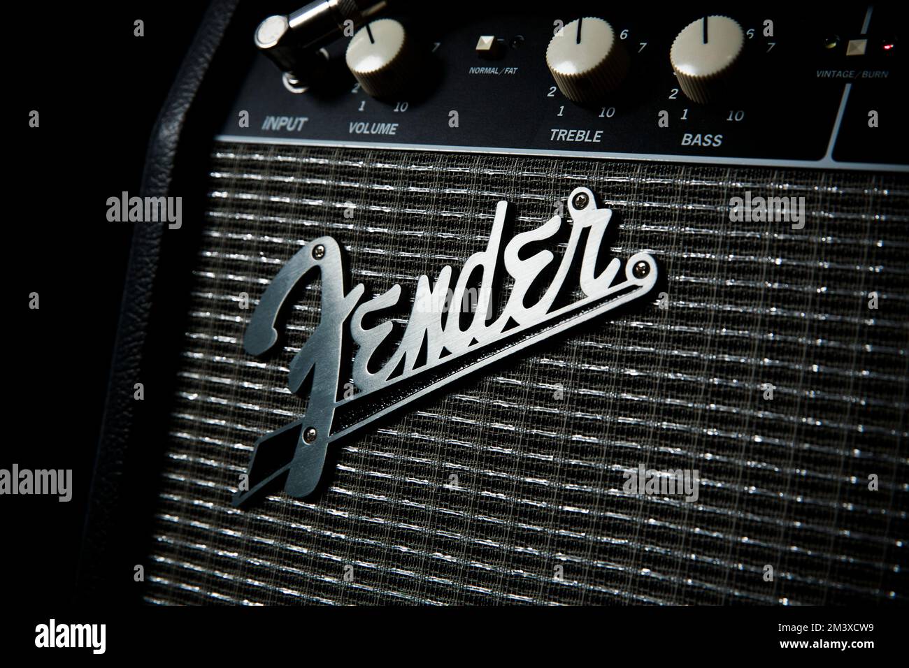 Fender Super Sonic bass guitar amplifiers used by Mike Kerr of Royal ...