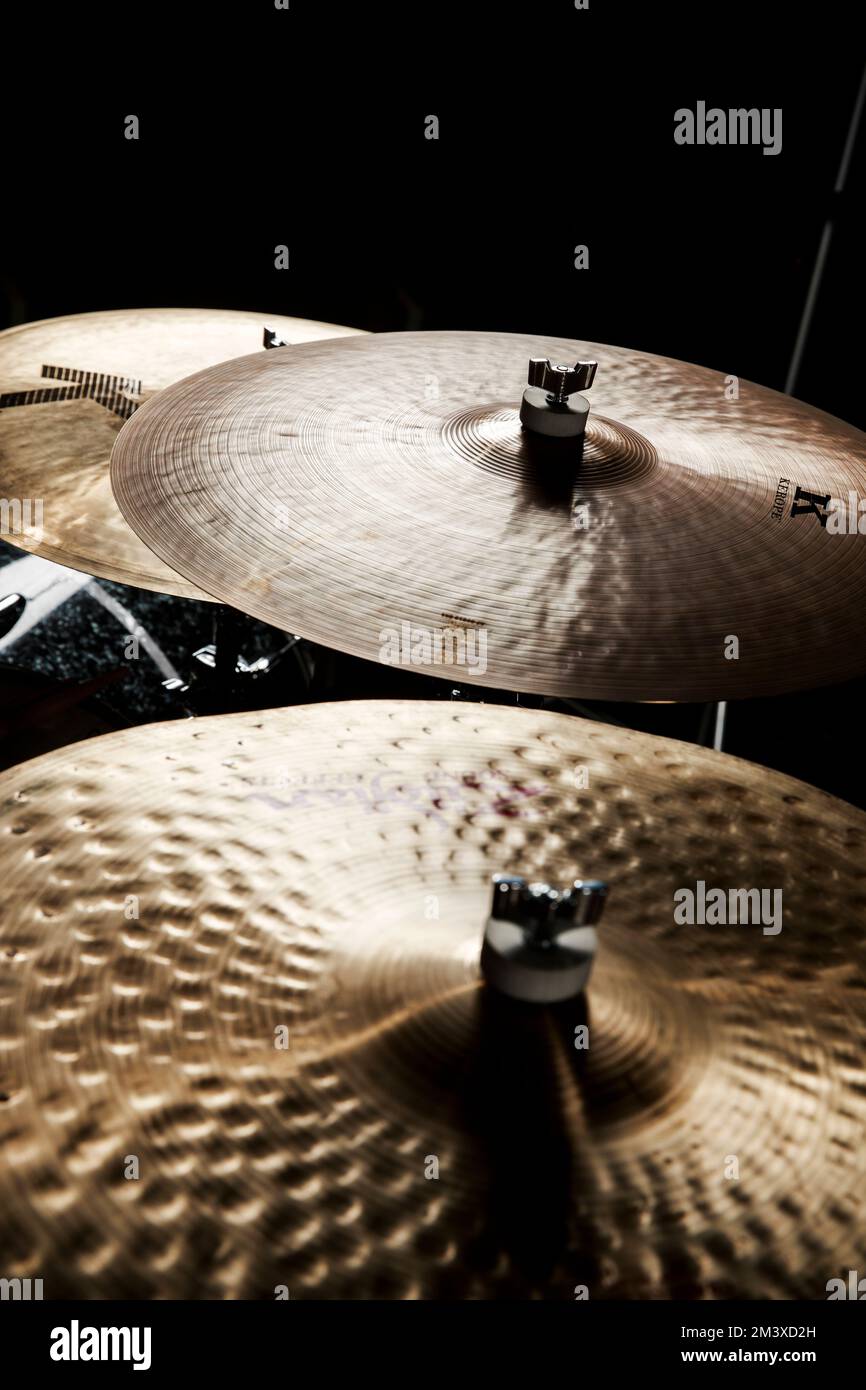 Drum kit used by Ben Thatcher of Royal Blood on stage before a live ...