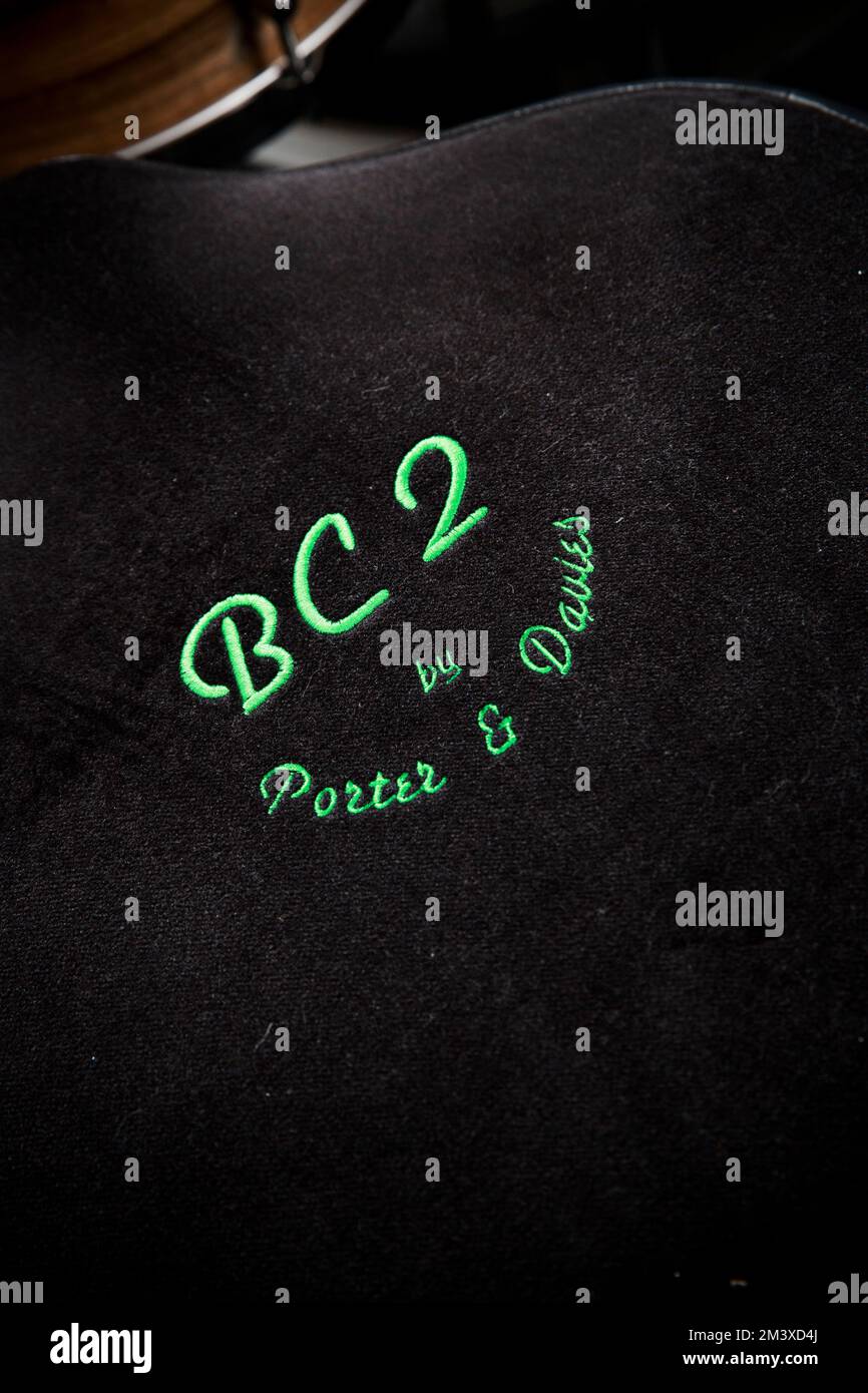 Drum kit used by Ben Thatcher of Royal Blood on stage before a live ...