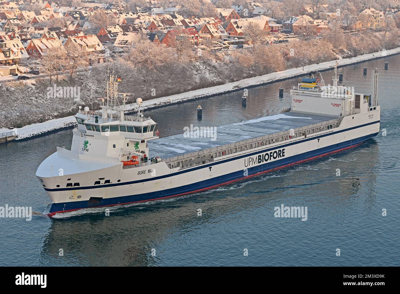 Ro-Ro Cargo Ship BORE WAY passing the Kiel Canal bound for El Ferrol ...