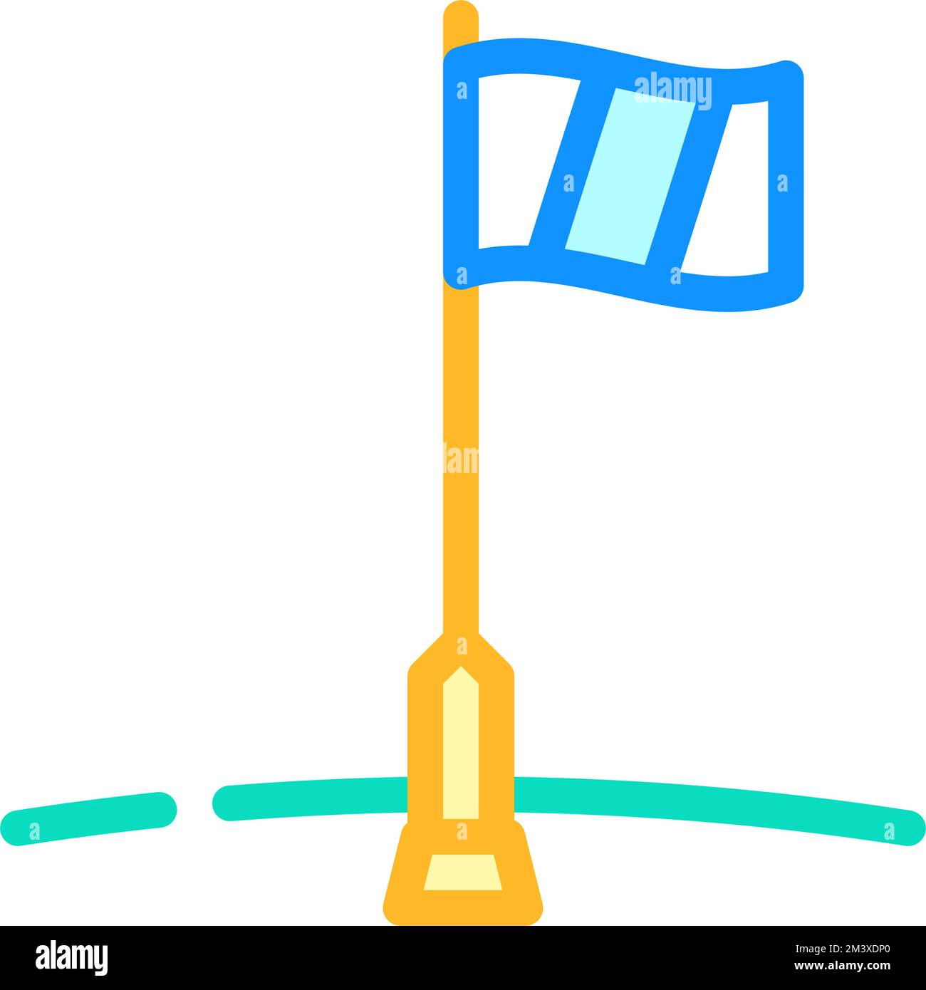 pole flag big color icon vector illustration Stock Vector Image & Art ...