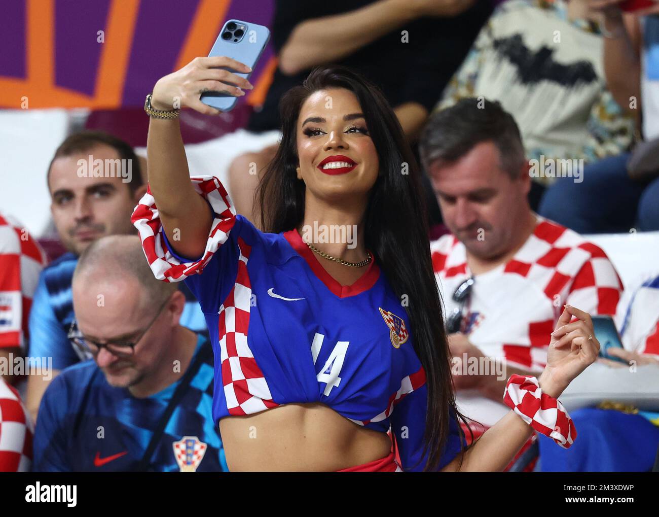 Doha, Qatar. 17th Dec, 2022. Croatian model Ivana Knoll performs for ...