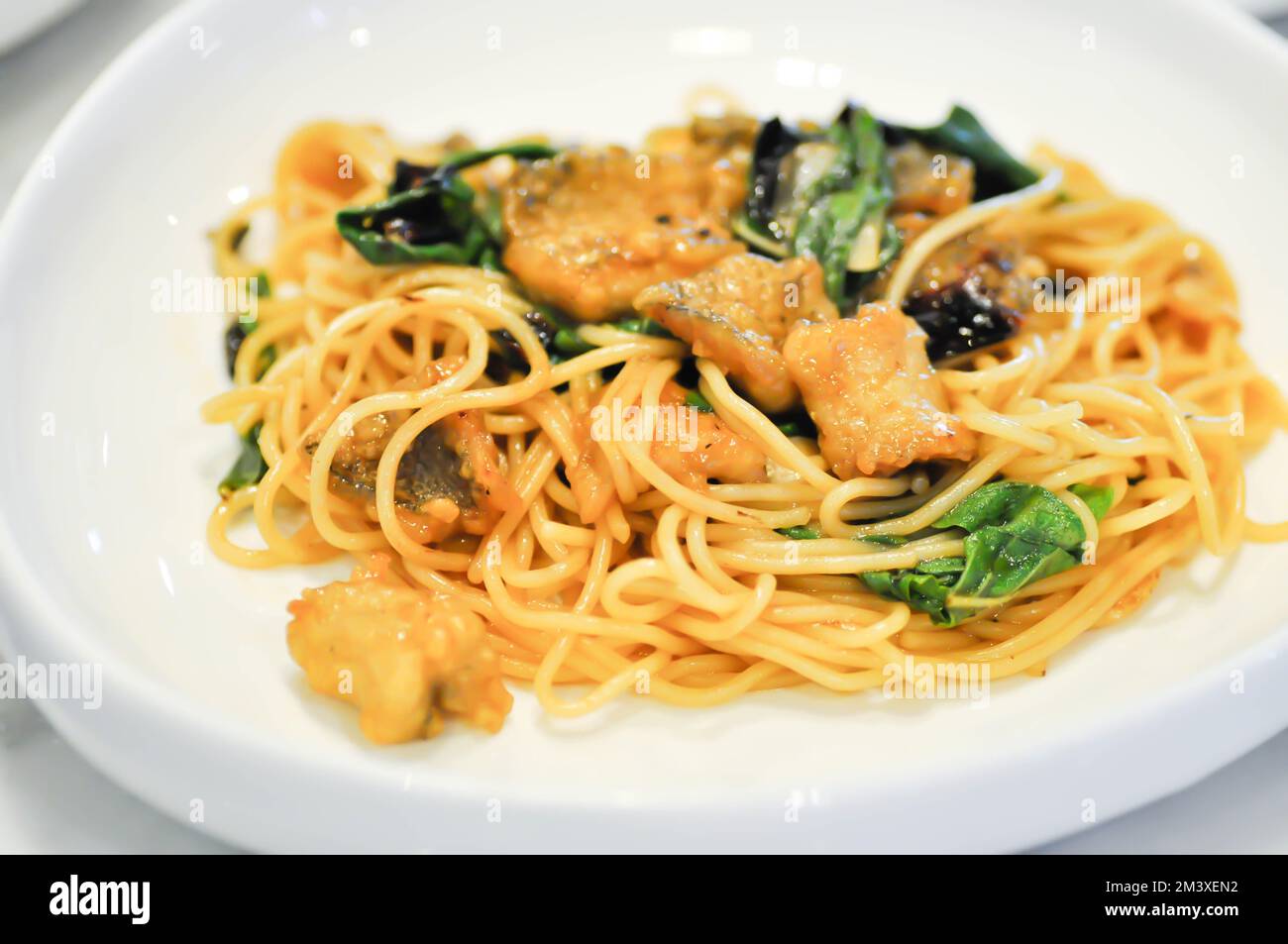 fish pasta or fish spaghetti ,pasta or spicy pasta for serve Stock ...