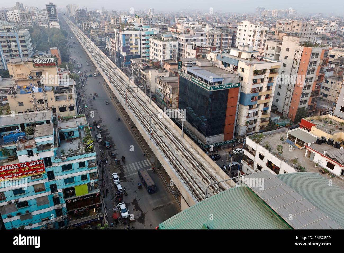 Dhaka, Bangladesh - December 15, 2022: Bangladesh's first time metro ...
