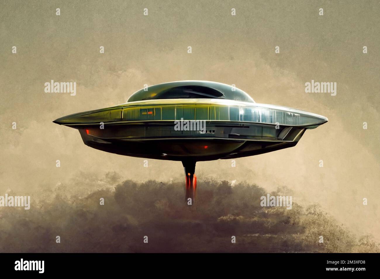 Flying saucer 1950s hi-res stock photography and images - Alamy