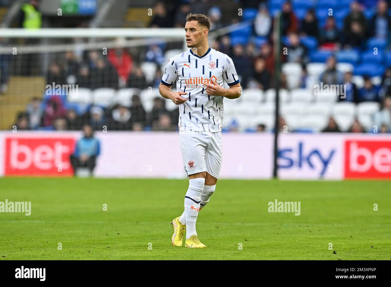 Jerry Yates #9 of Blackpool during the Sky Bet Championship match ...