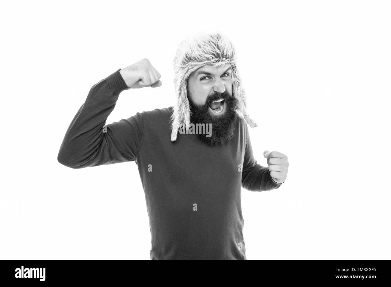 Angry young bearded man Black and White Stock Photos & Images - Alamy