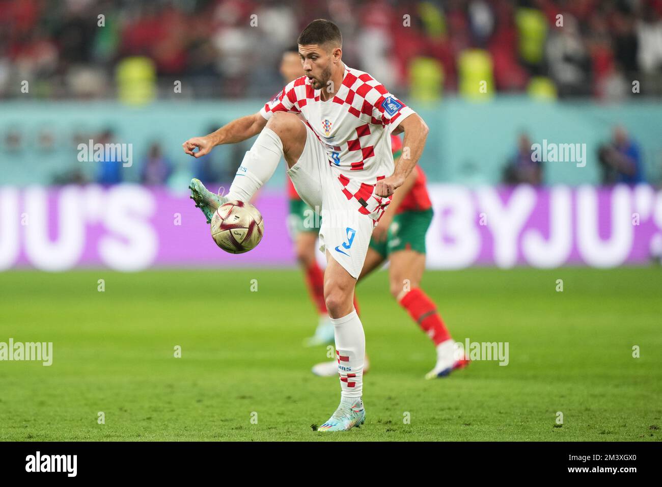 Borna Barisic of Croatia during the FIFA World Cup Qatar 2022 match ...