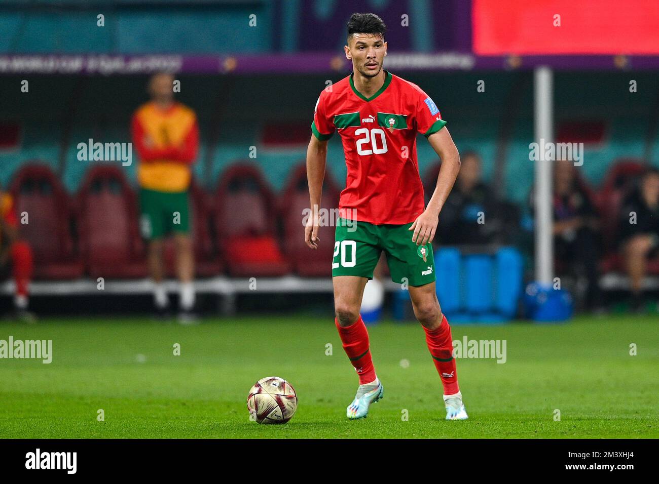 DOHA, QATAR - DECEMBER 17: Achraf Dari of Morocco during the 3rd Place ...