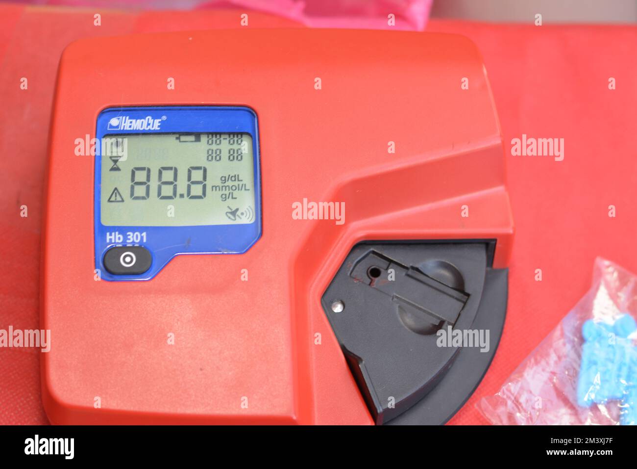 Cairo, Egypt, December 15 2022: Checking blood Hemoglobin HB Hgb by ...