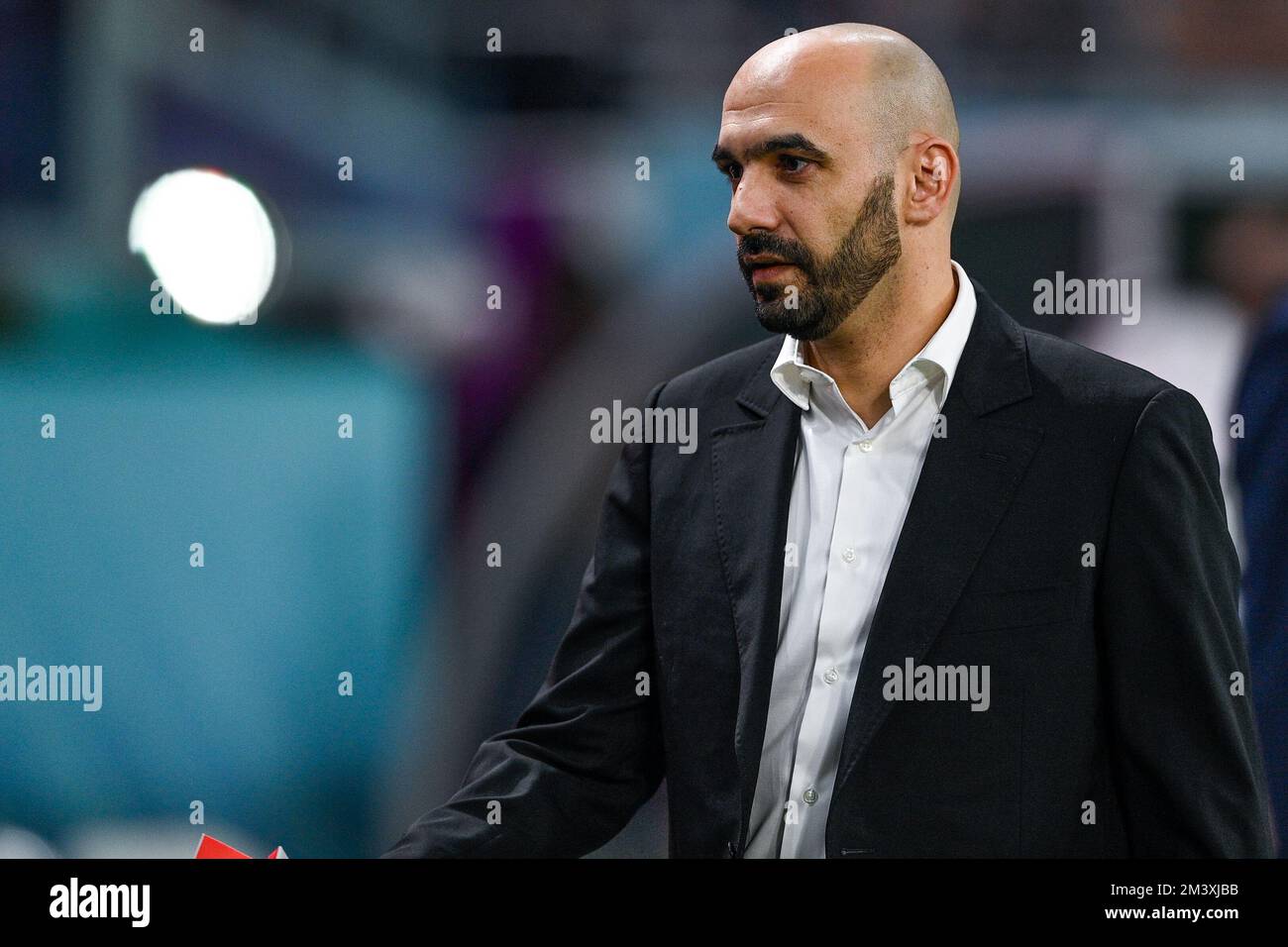 DOHA, QATAR - DECEMBER 17: Coach Walid Regragui of Morocco during the ...